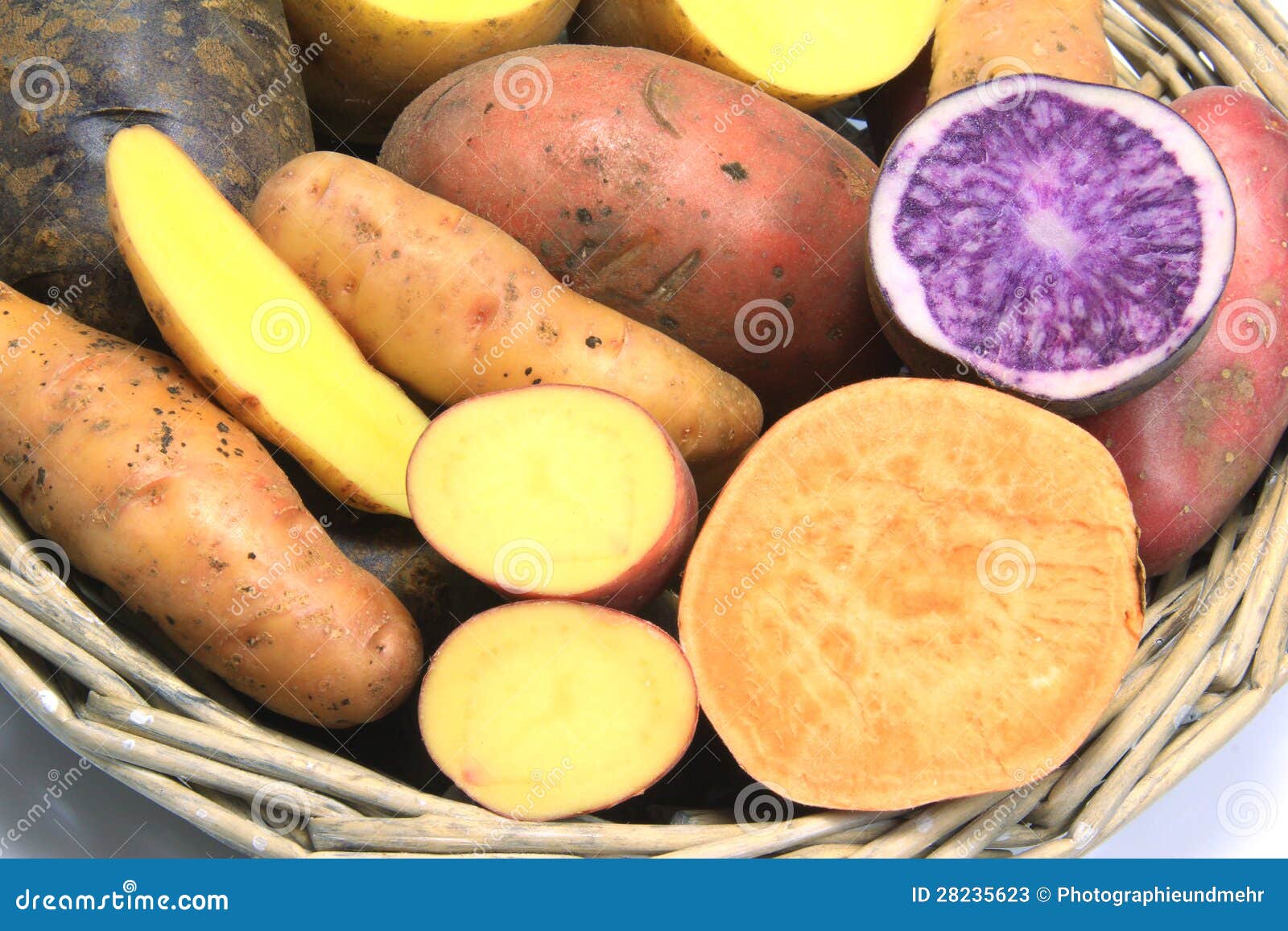 Colorful Potatoes stock image. Image of tuberosum, cross - 28235623