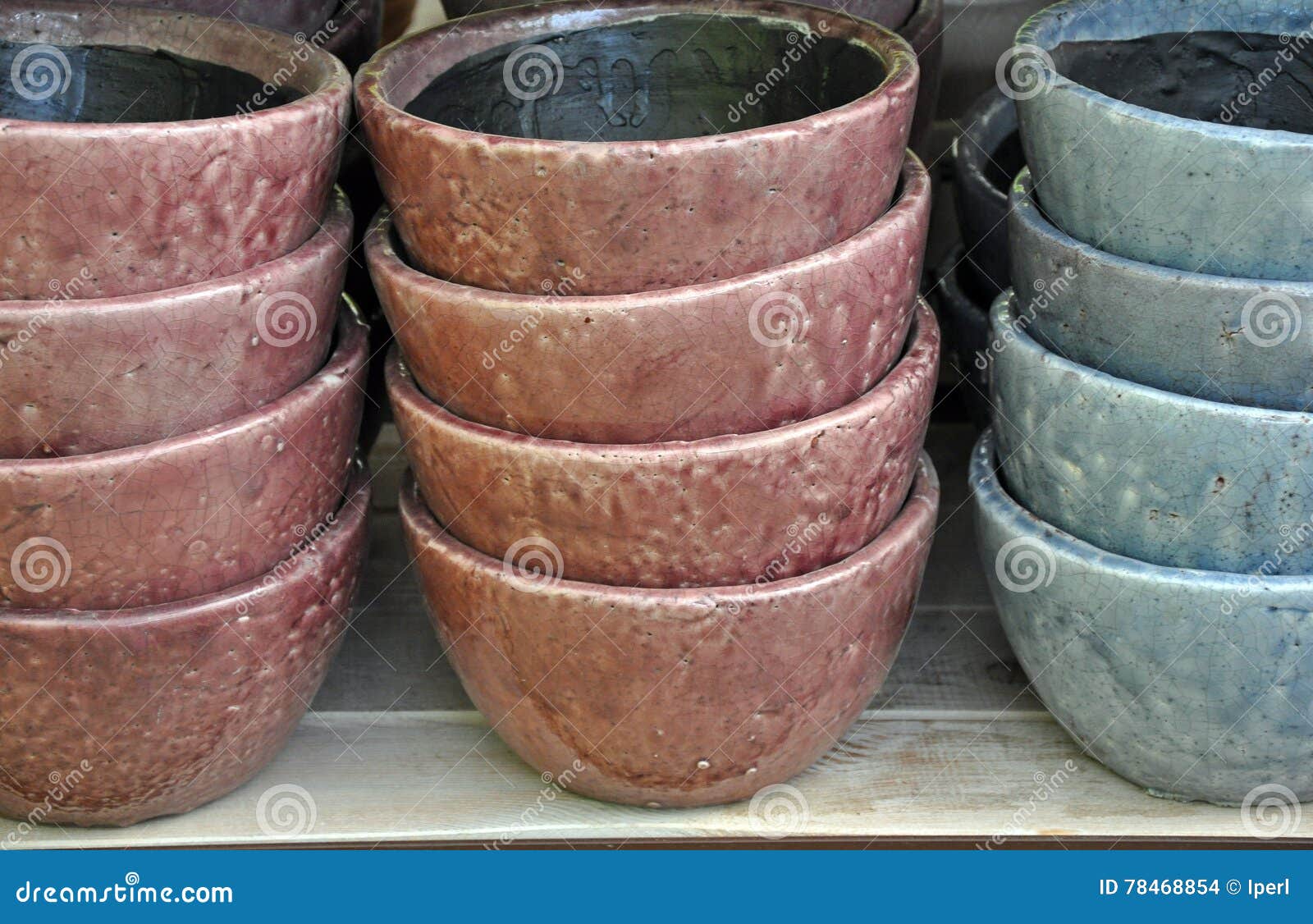 Colorful pottery stock photo. Image of planter, stacked - 78468854