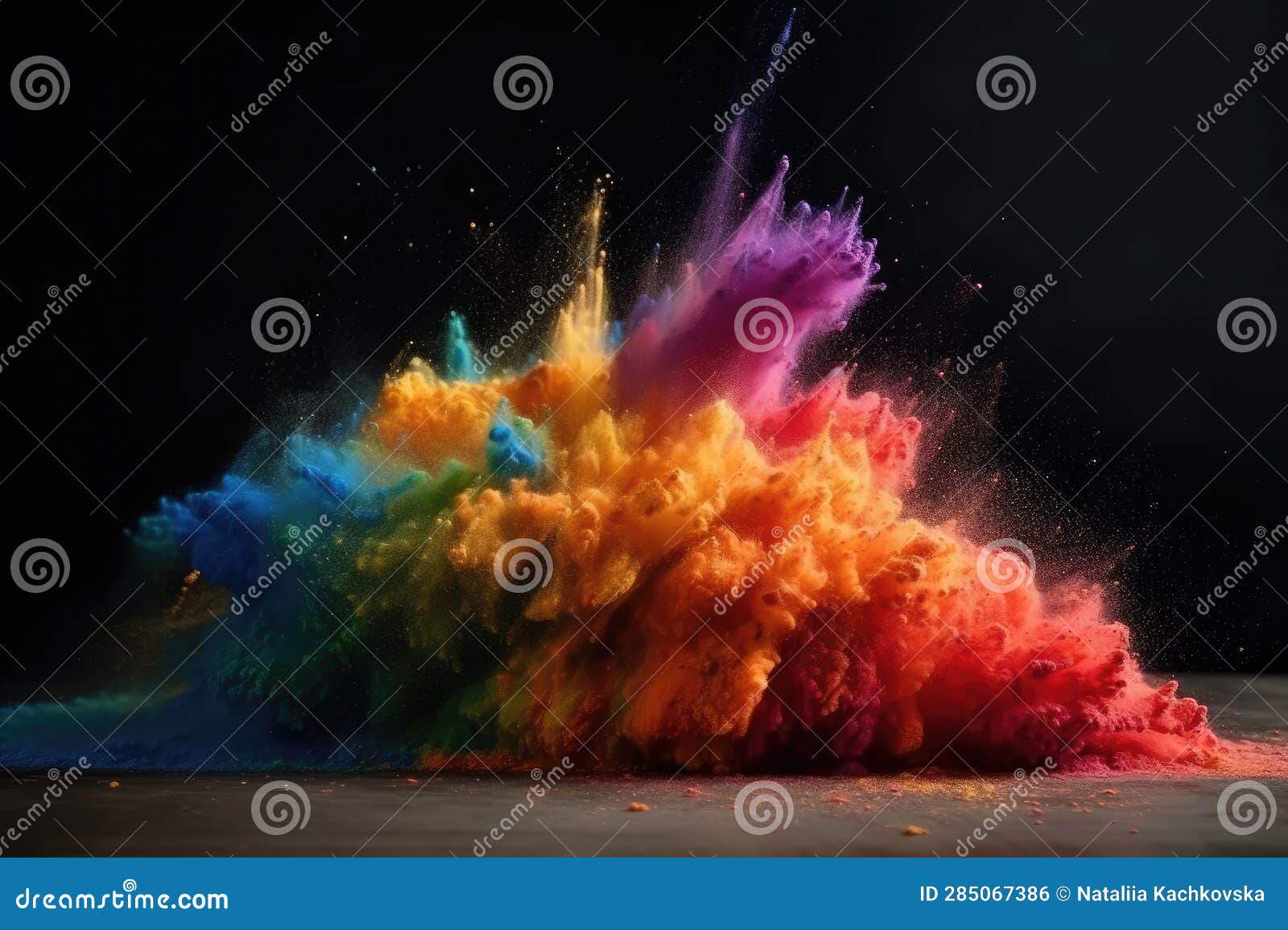 Colorful powder burst stock illustration. Illustration of liquid ...