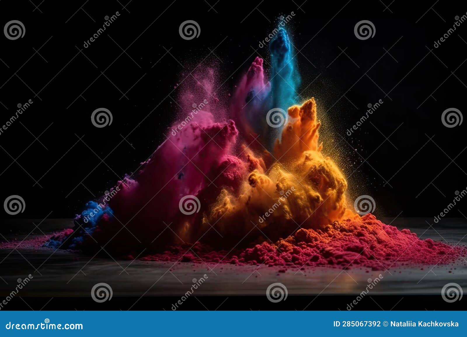 Colorful powder burst stock illustration. Illustration of abstract ...