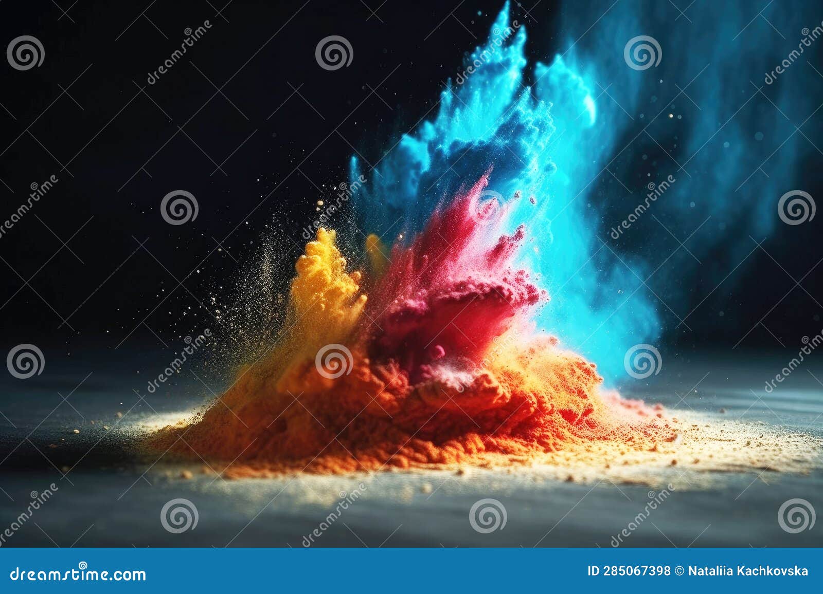 Colorful powder burst stock illustration. Illustration of design ...