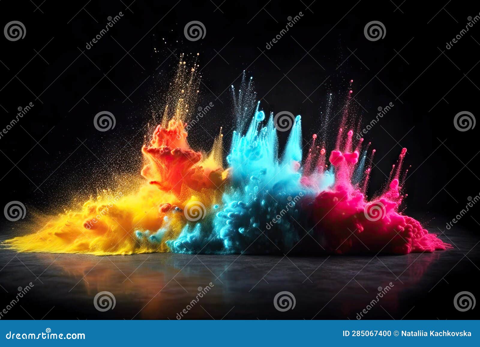 Colorful powder burst stock illustration. Illustration of bright ...
