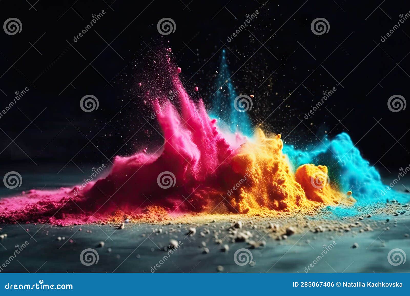 Colorful powder burst stock illustration. Illustration of acrylic ...