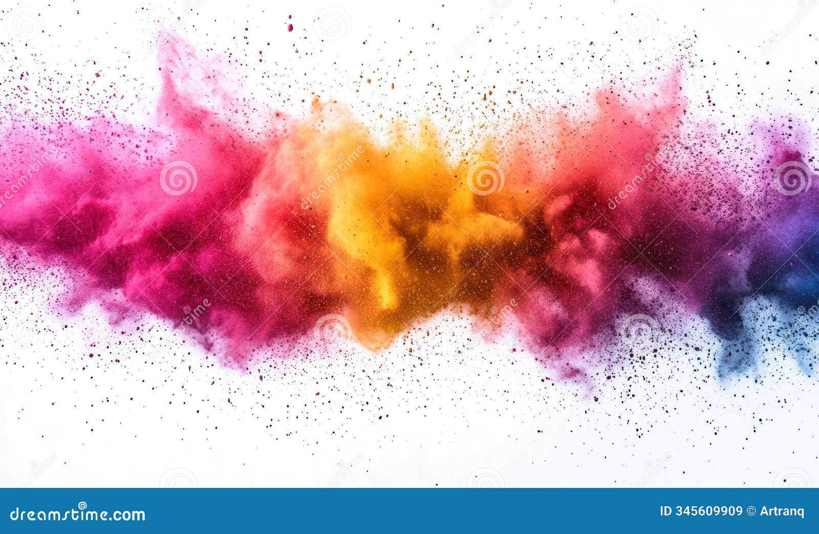 Vibrant Color Explosion on White Background Stock Illustration ...