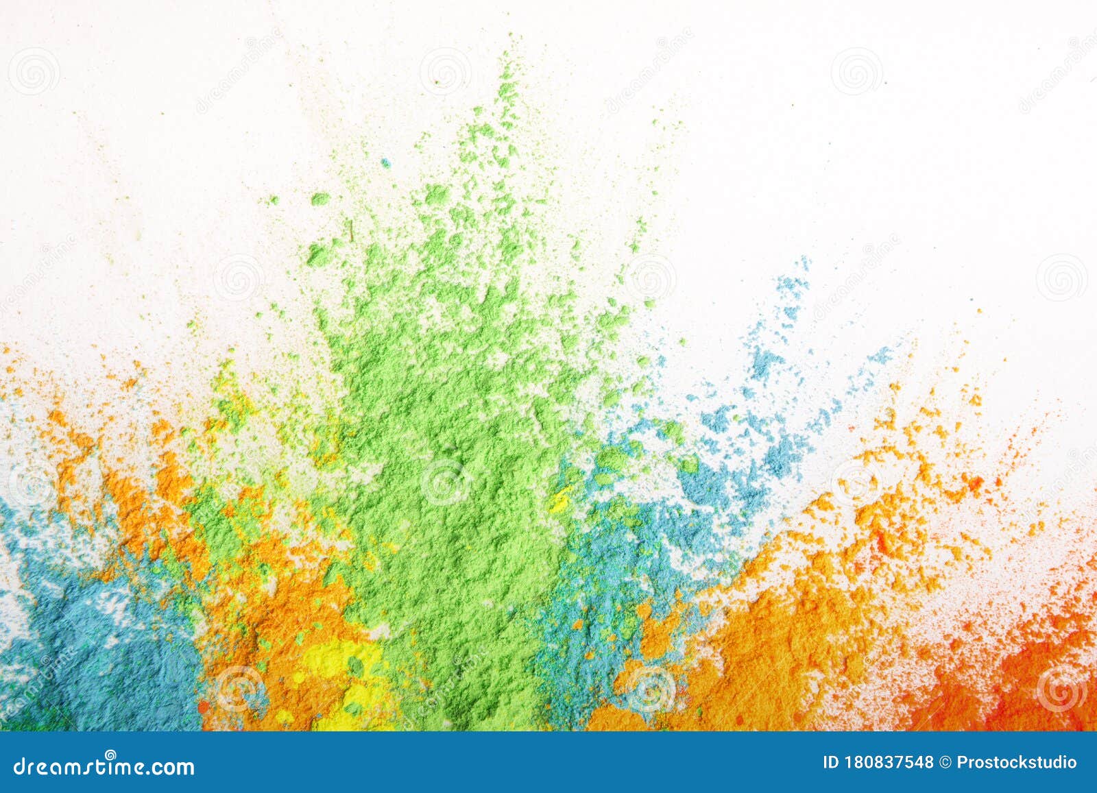 Colorful Powder Explosion. Abstract Bright Color Dust Particles Stock ...