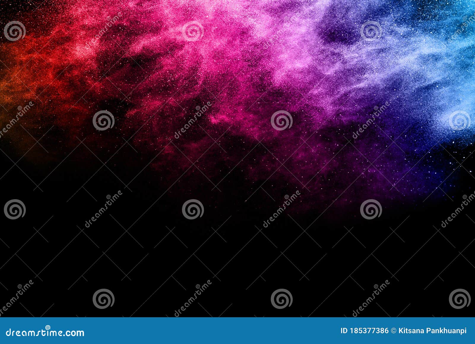 Colorful Powder Explosion on Black Background. Stock Photo - Image of ...