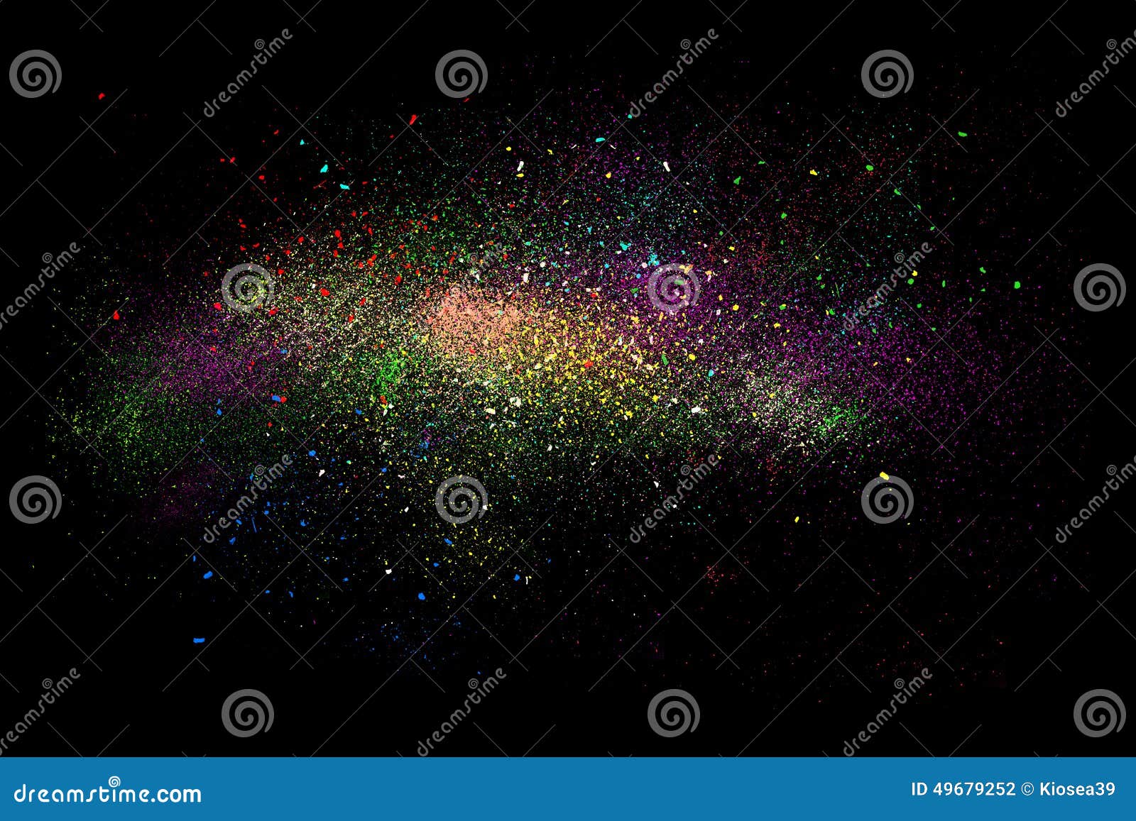 Colorful Powder Explosion Cloud Stock Illustration - Illustration of ...