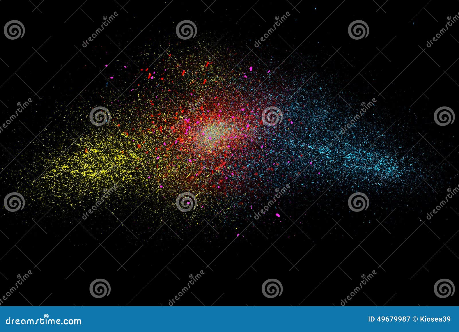 Colorful Powder Explosion Cloud Stock Illustration - Illustration of ...