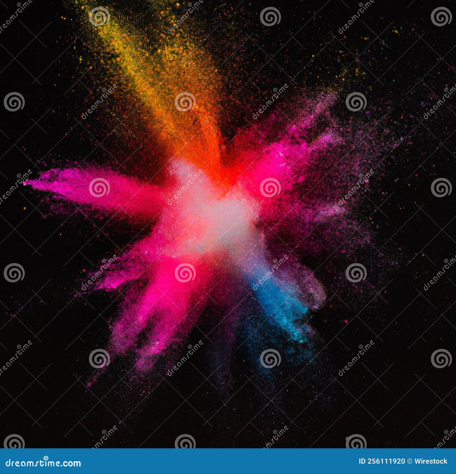 Colorful Powder Explosion on a Dark Background Stock Photo - Image of ...
