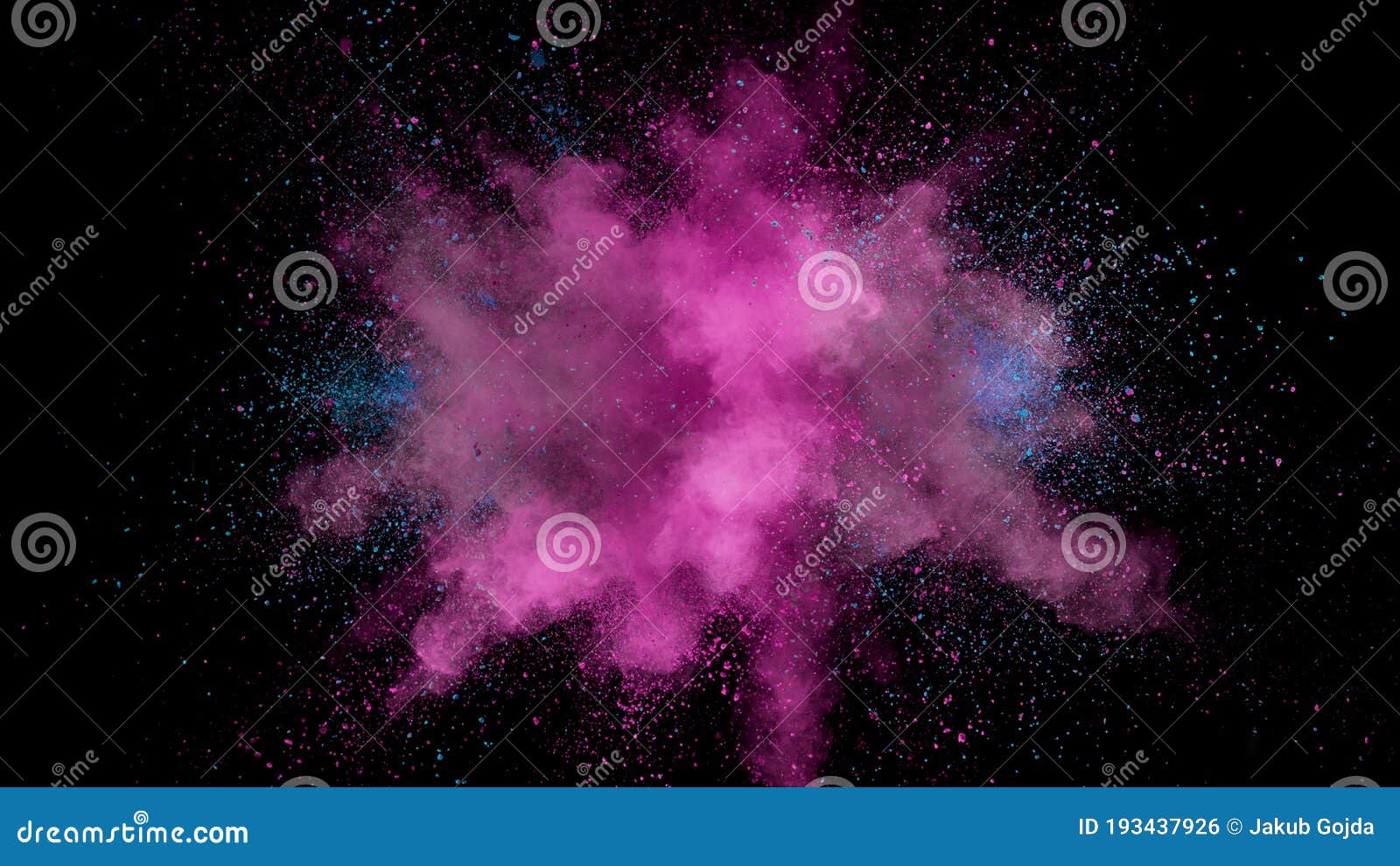 Colorful Powder Explosion Isolated on Black Background Stock Photo ...