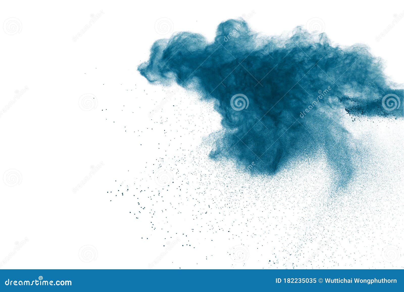 Colorful Powder Explosion on White Background. Colored Cloud. Colorful ...