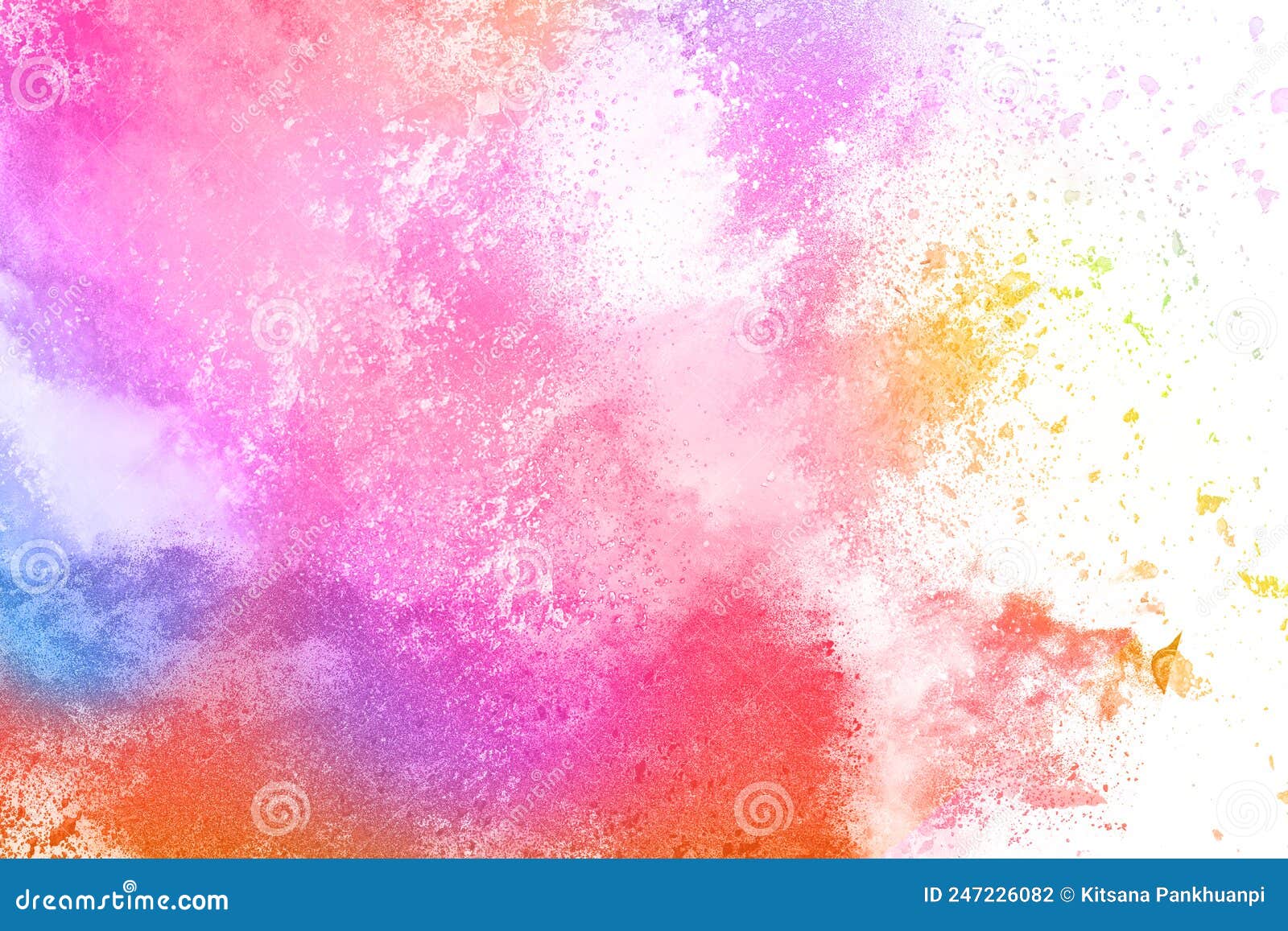 Colorful Powder Explosion on White Background. Stock Photo - Image of ...
