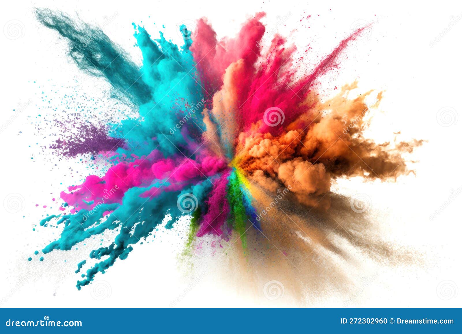 Colorful Powder Paint Explosion. Abstract Background Stock Illustration ...
