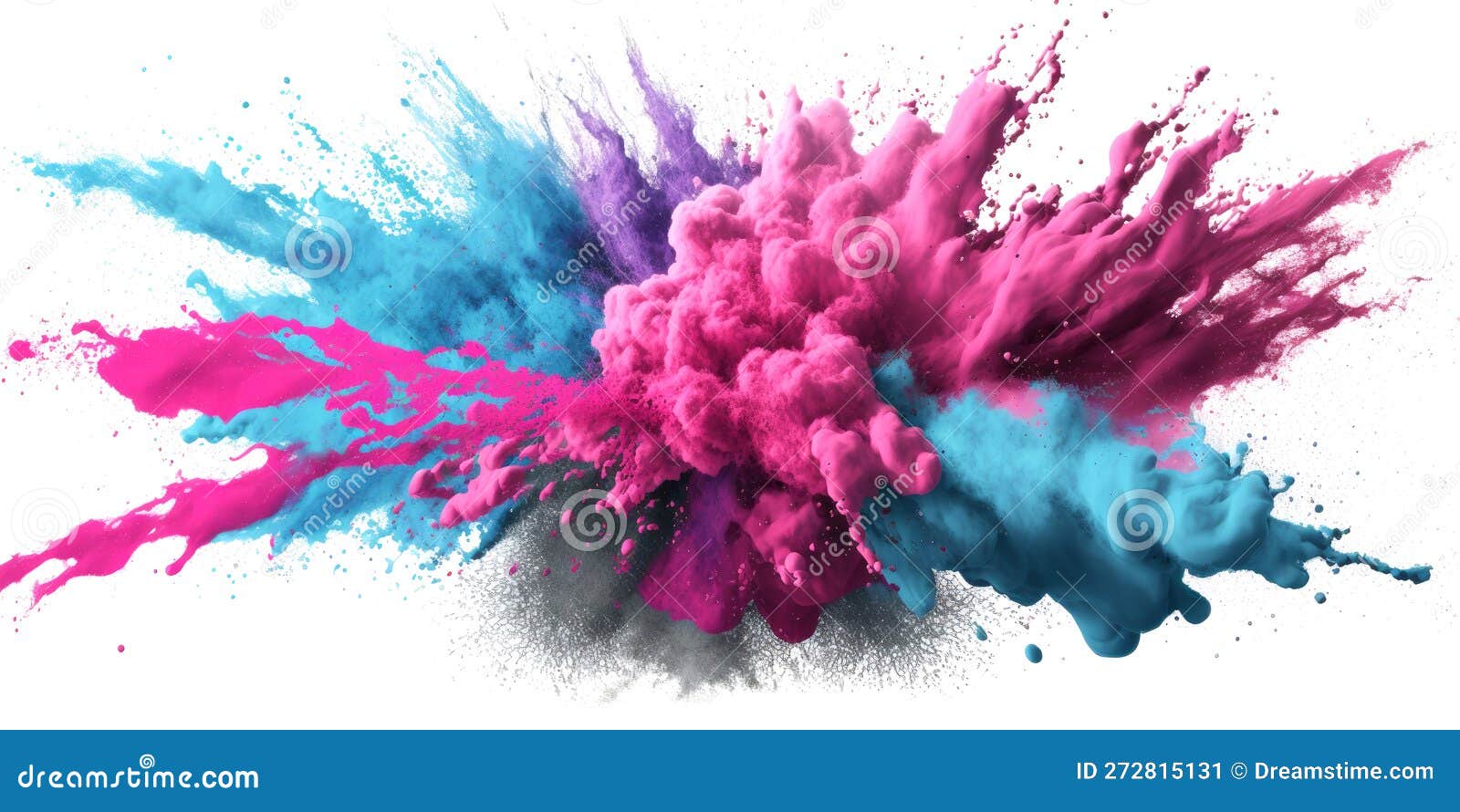 Colorful Powder Paint Explosion. Abstract Background Stock Illustration ...