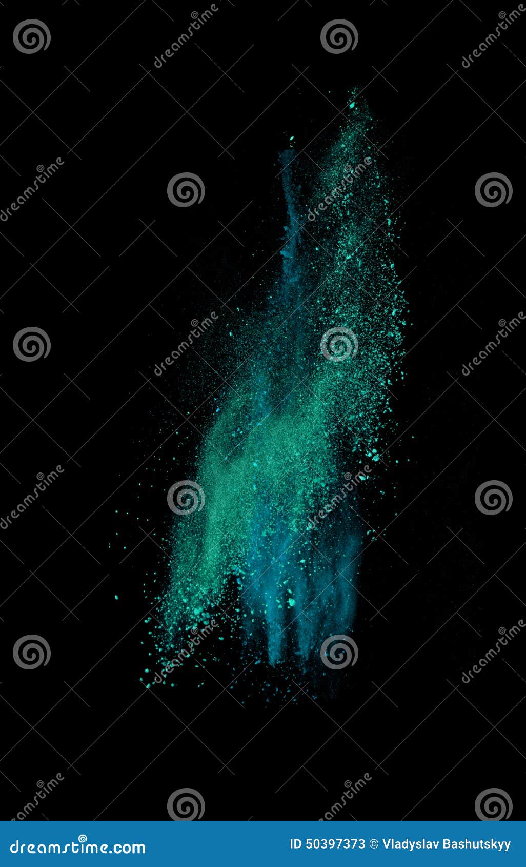 Colorful Powder Splash on Black Background Stock Image - Image of ...