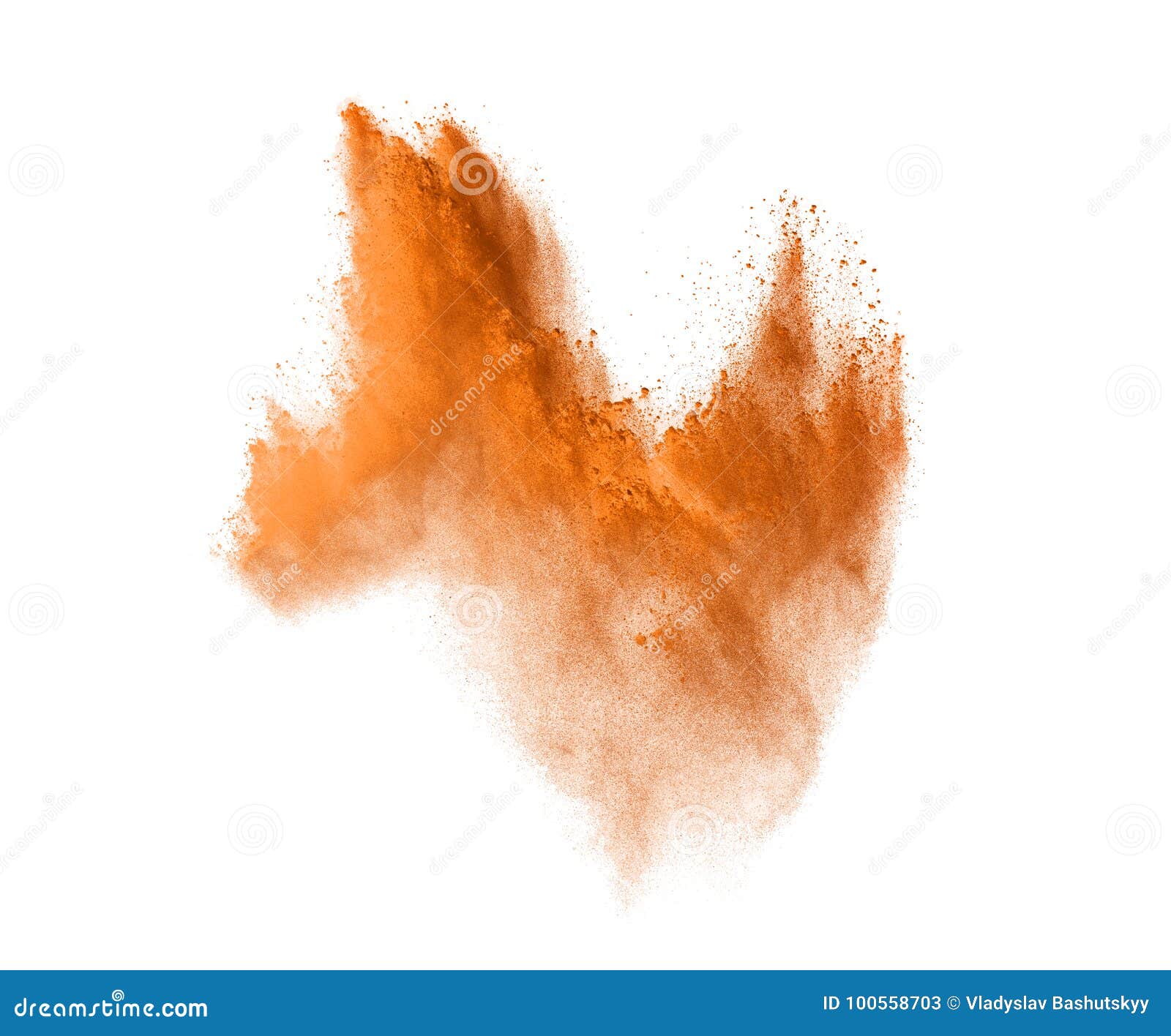 Colorful Powder Splash Isolated on White Background Stock Image - Image ...