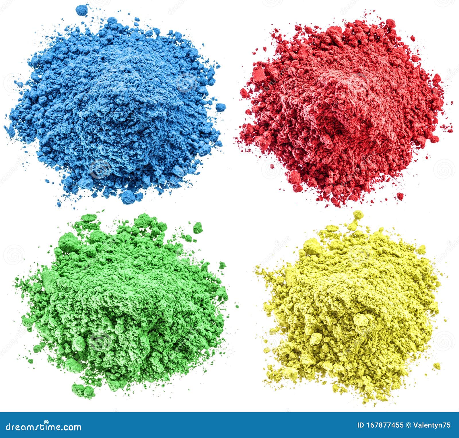 Colorful Powders on the White Background Stock Illustration ...
