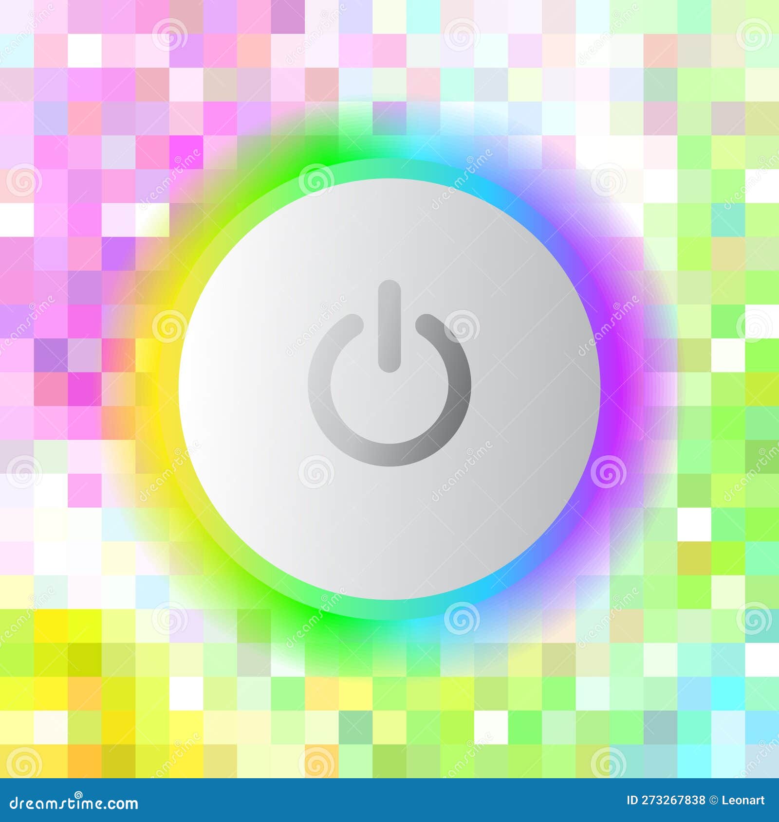 Colorful Power Button Background Template Stock Vector - Illustration ...