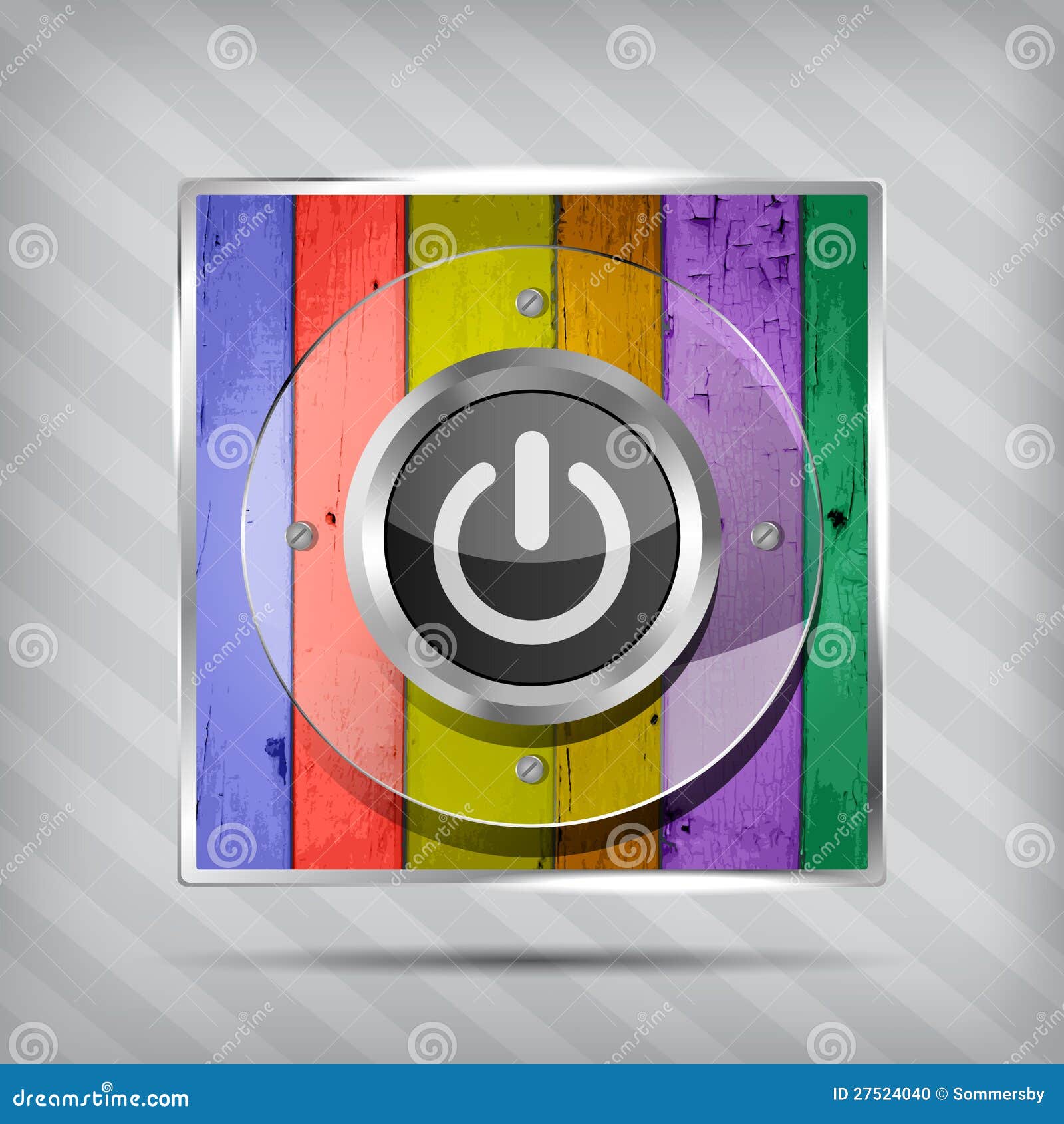 Colorful power icon stock vector. Illustration of detail - 27524040
