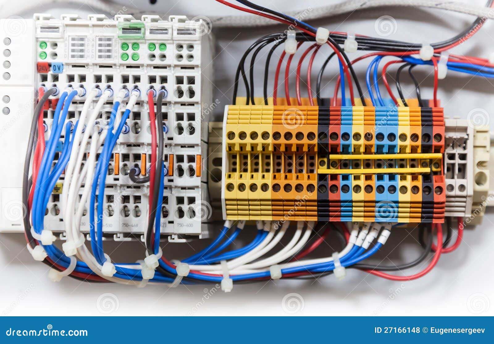 Colorful Power Wire Connection Block Stock Photo - Image of electrical ...