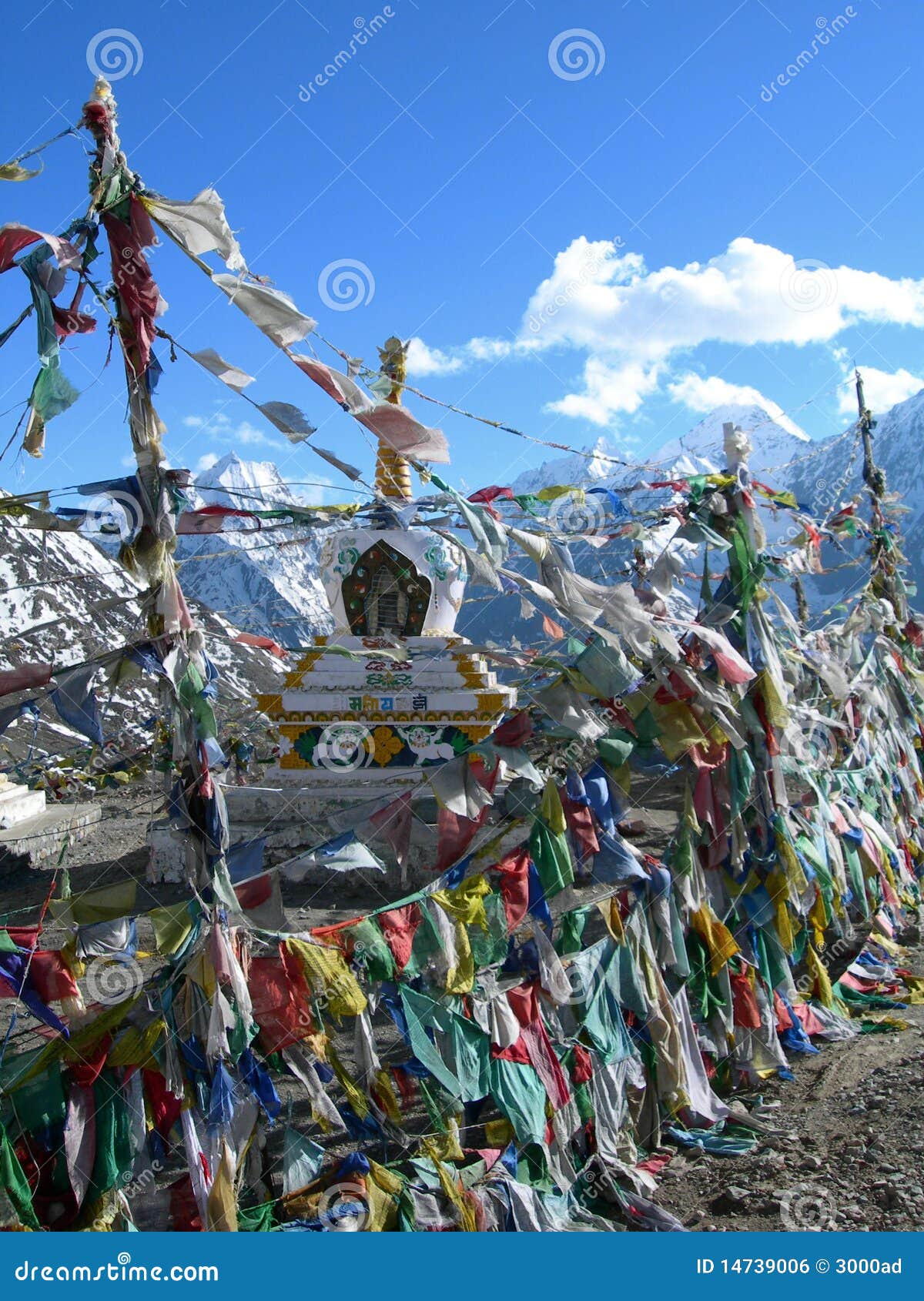 Colorful Prayer Flags in Himalaya Region Stock Photo - Image of ...