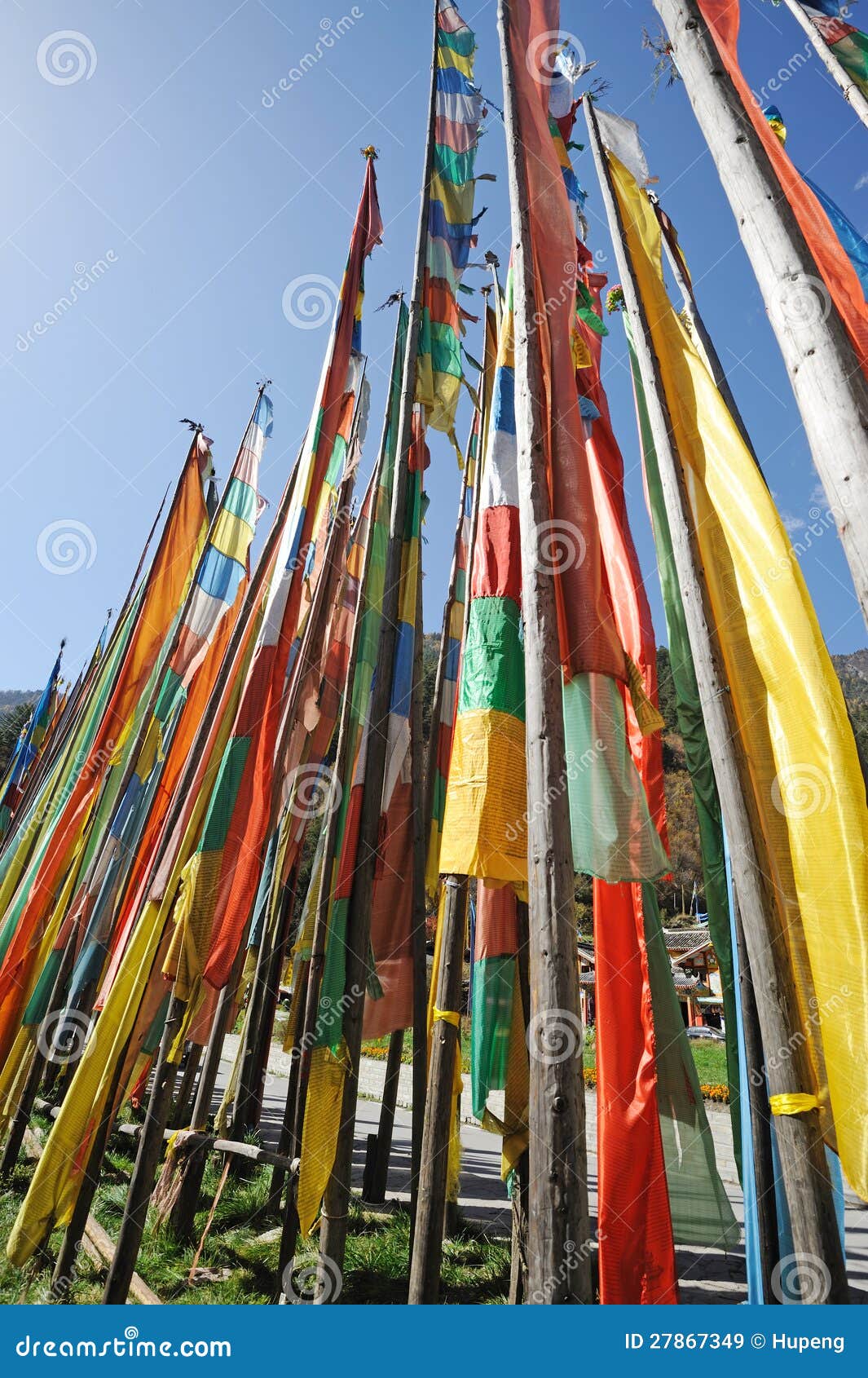 Colorful Prayer Flags(Jingfan) Stock Image - Image of flags, flag: 27867349