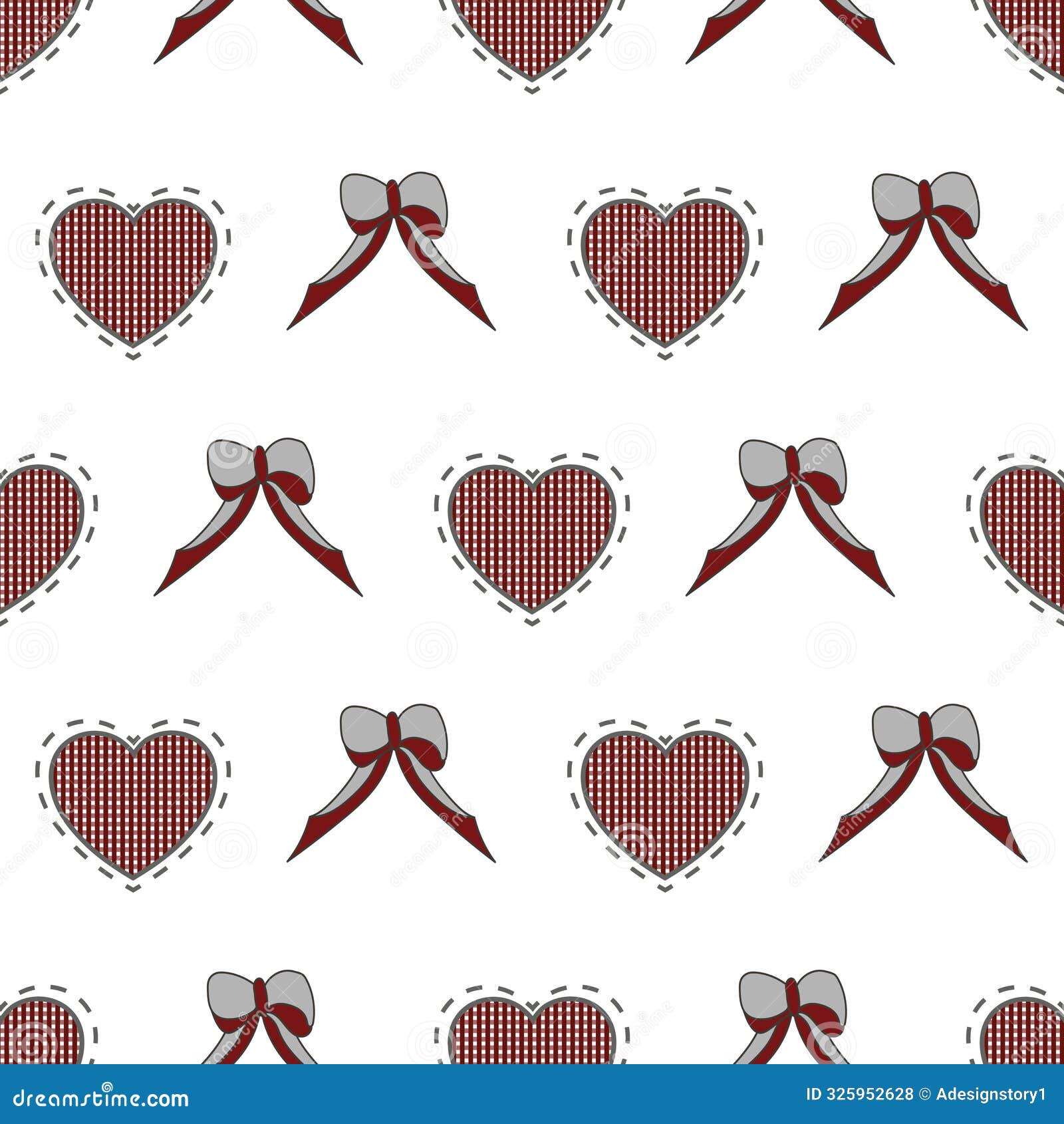 Colorful Preppy Coquette Seamless Pattern, Background, Perfect for ...