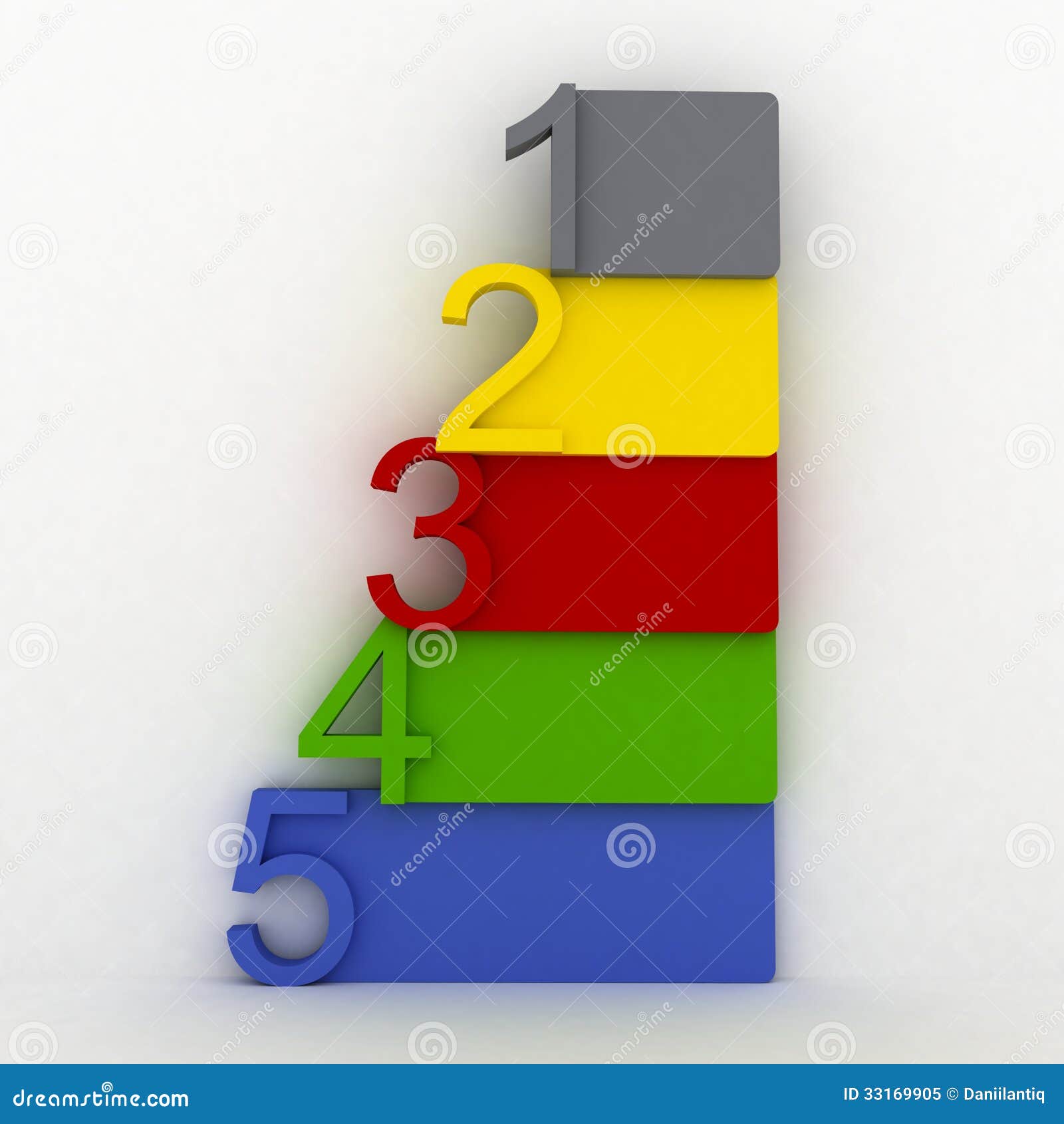Colorful Presentations with Five Text Box Stock Illustration ...