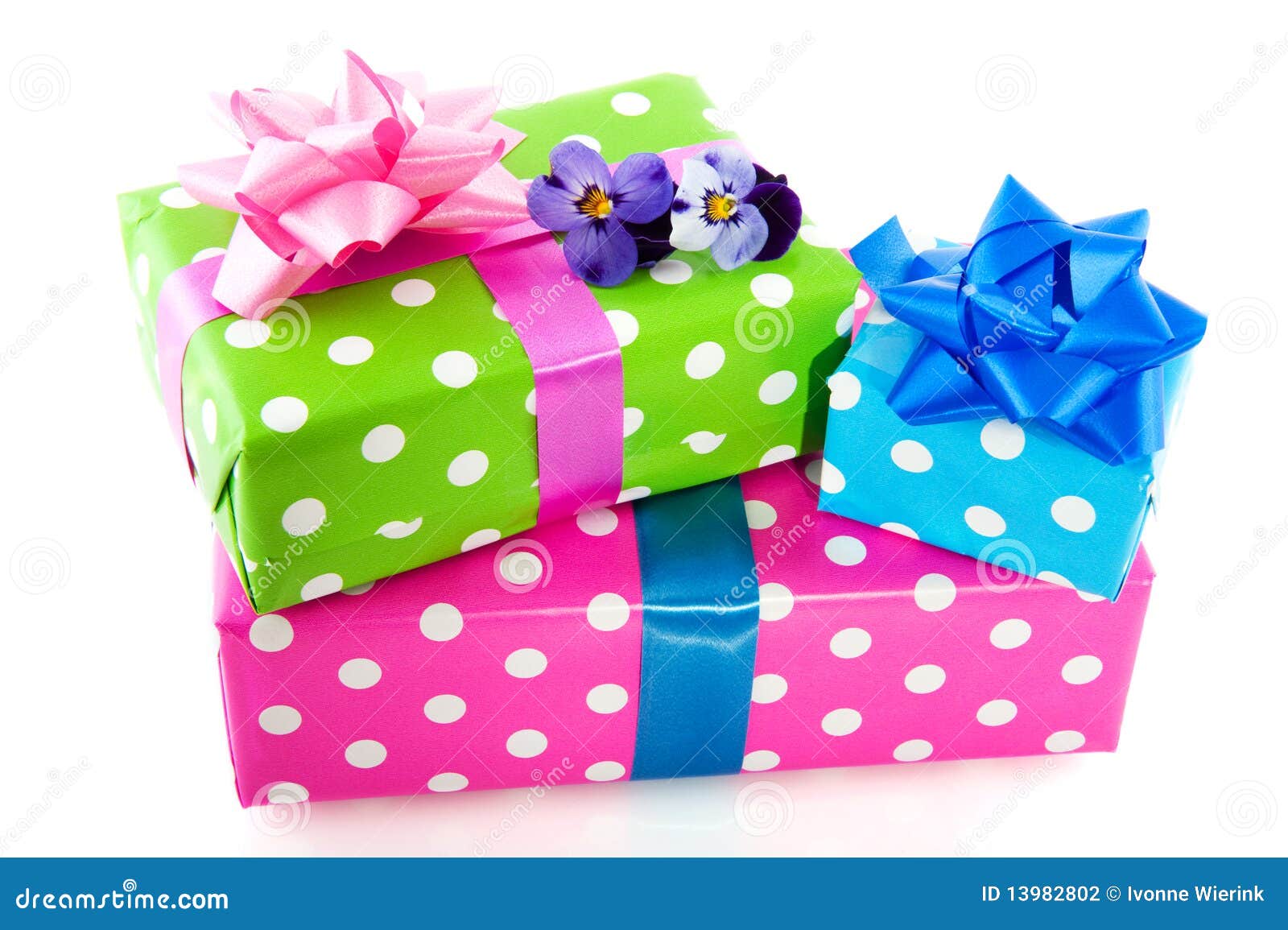 Colorful presents stock photo. Image of stacked, ribbon - 13982802