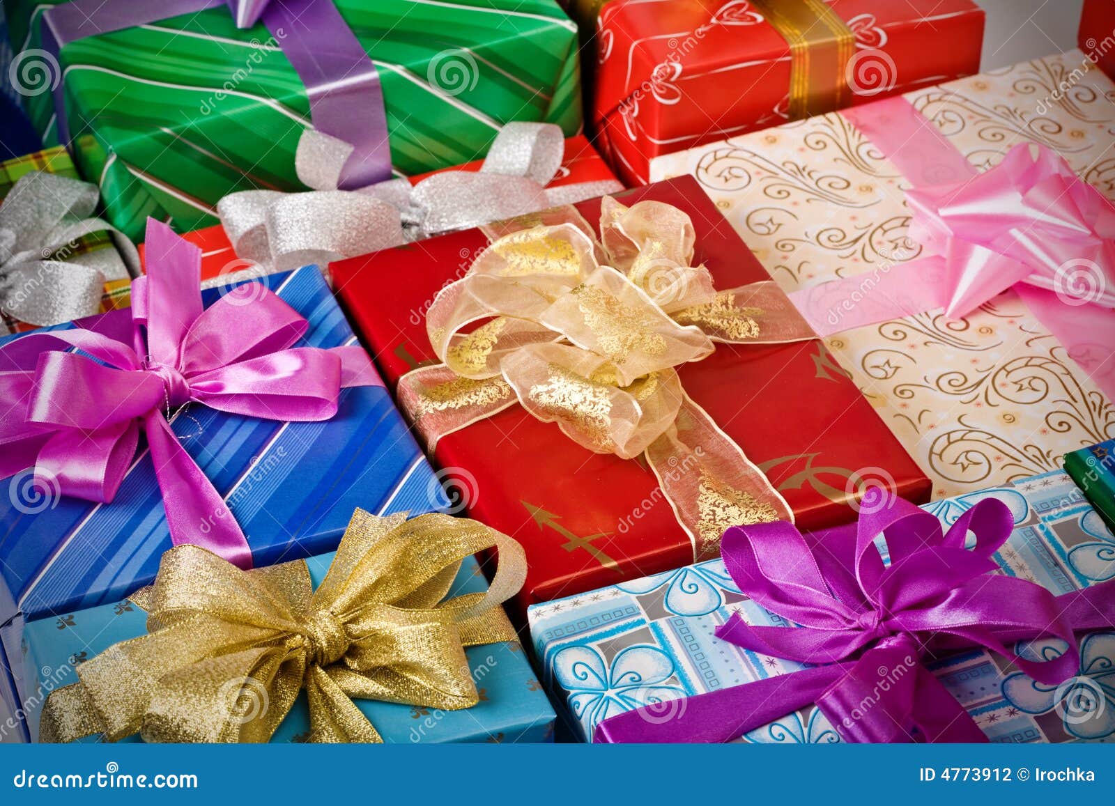 Colorful presents stock photo. Image of arrangement, knots - 4773912
