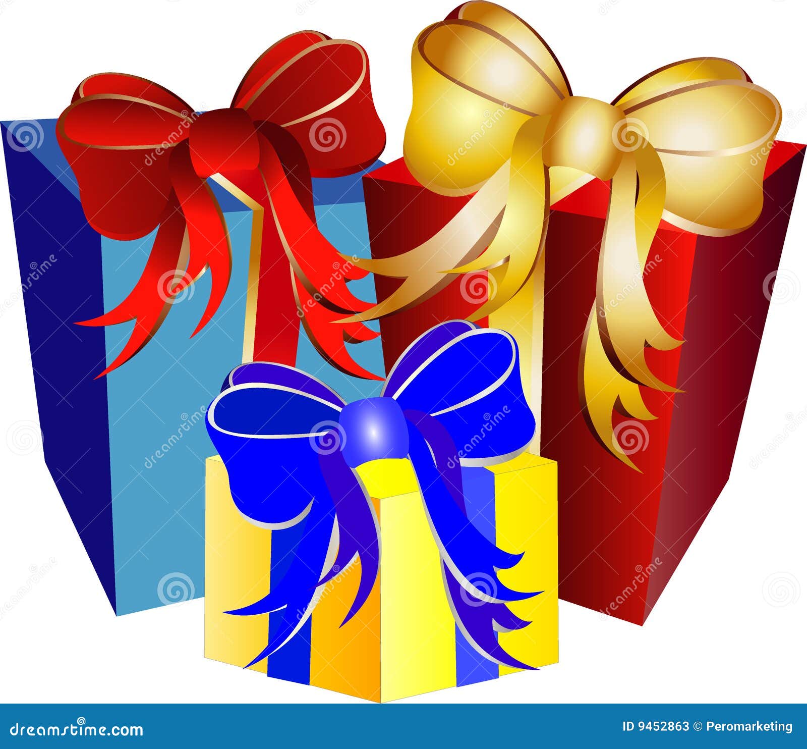 Colorful presents stock vector. Illustration of isolated - 9452863