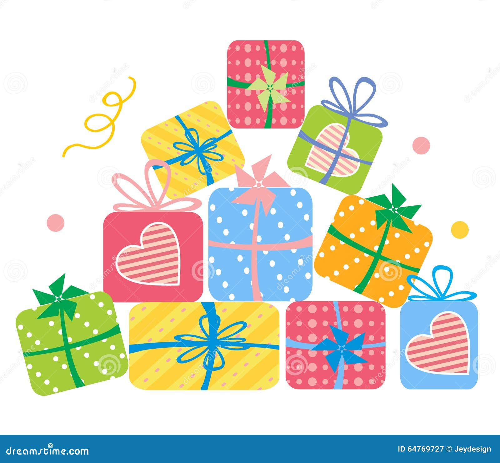 Colorful presents stock vector. Illustration of bright - 64769727