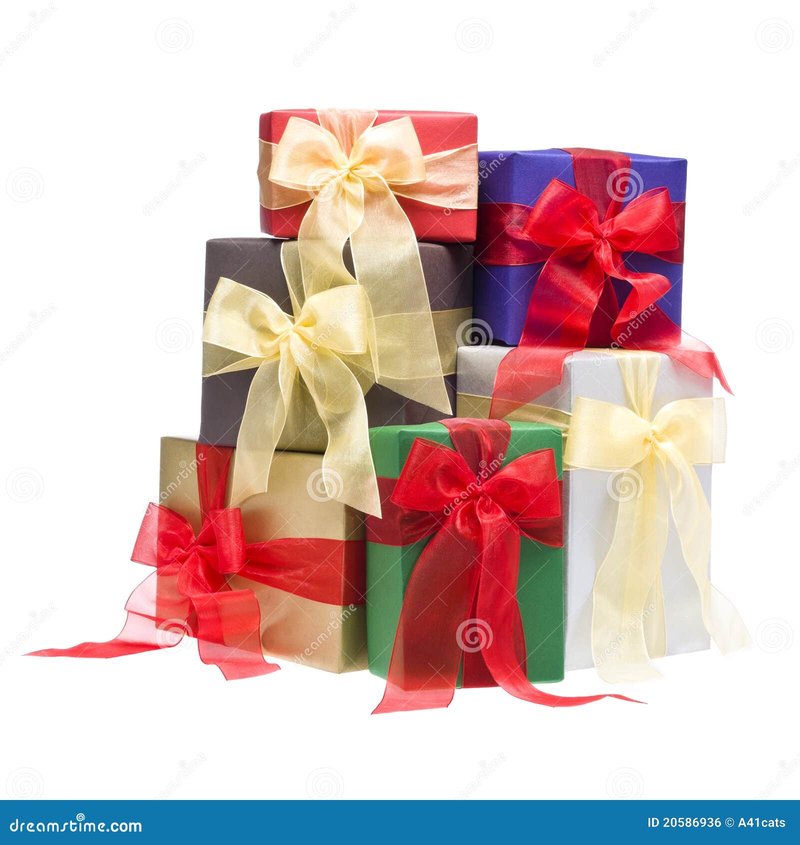 Colorful Presents in a Studio Setting Stock Photo - Image of event ...