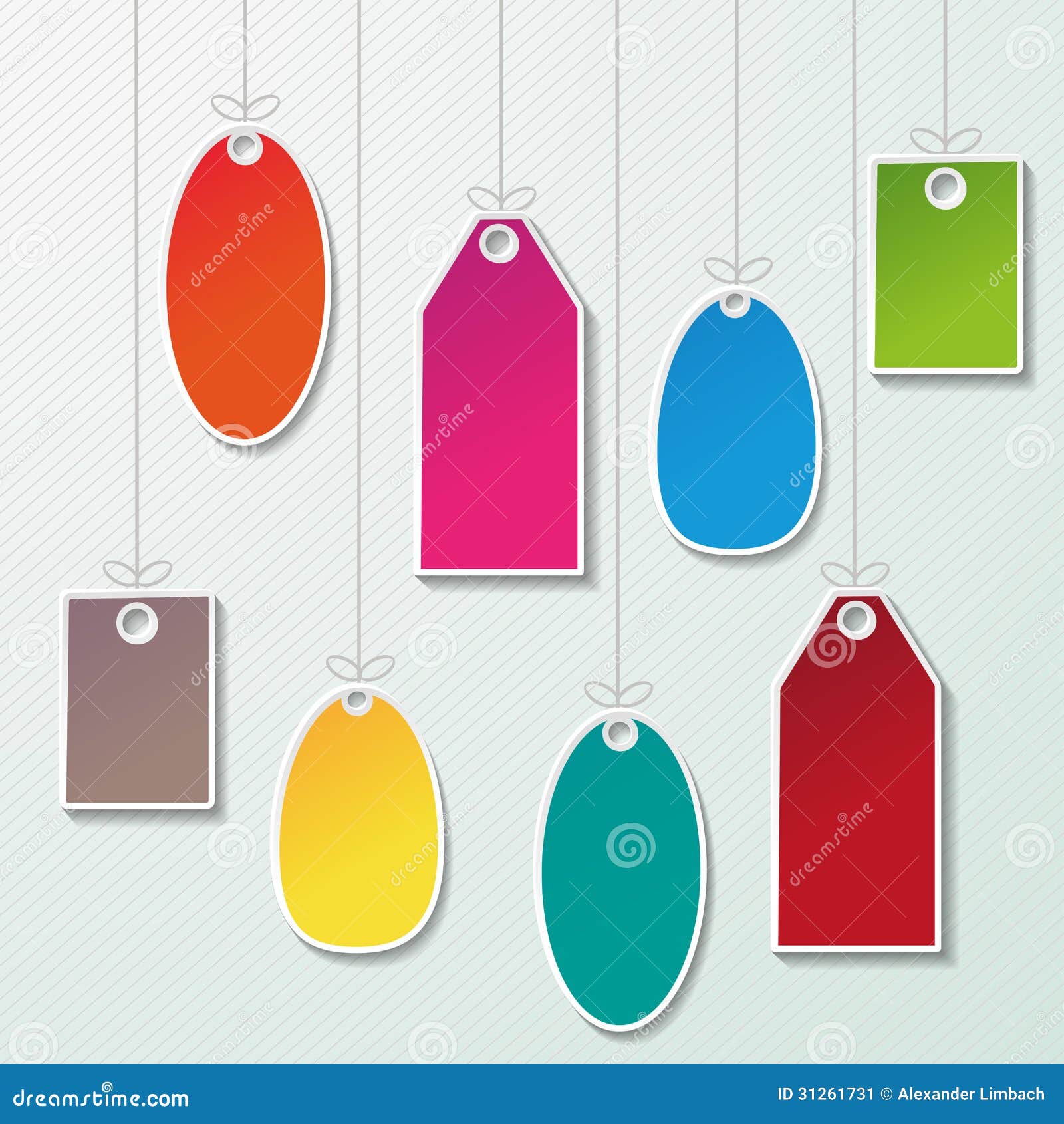 Colorful Price Paper Labels Stock Vector - Illustration of green ...