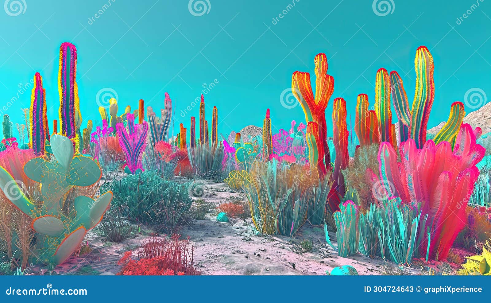 Colorful Prickly Forest stock illustration. Illustration of forest ...