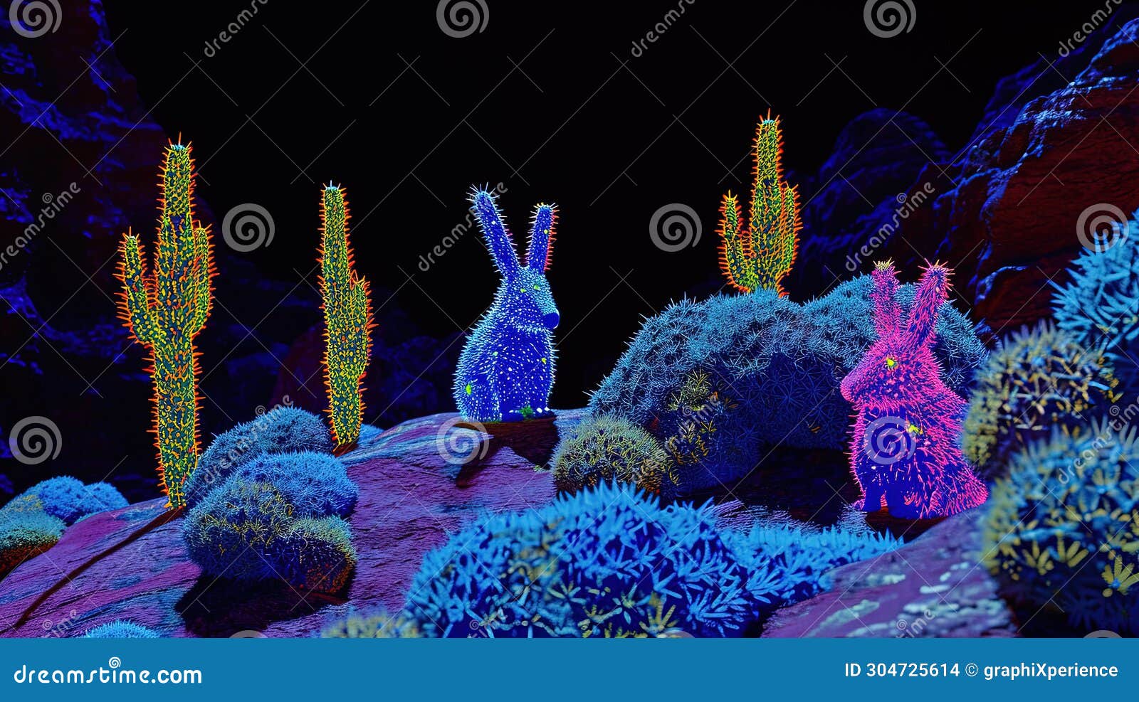Colorful Prickly Forest stock illustration. Illustration of ...