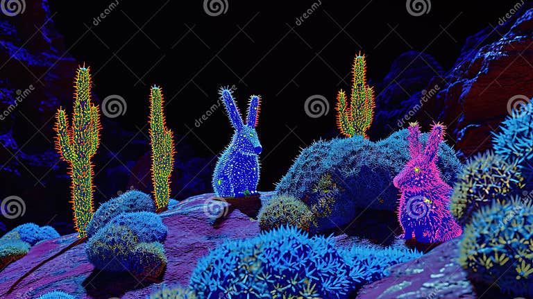 Colorful Prickly Forest stock illustration. Illustration of ...