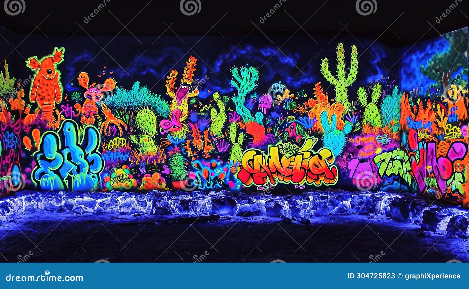 Colorful Prickly Forest stock illustration. Illustration of trees ...