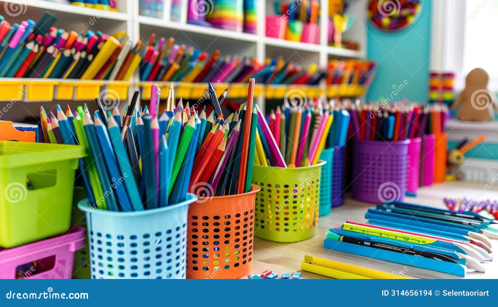 Colorful Printing Labels for Fun Organization Stock Illustration ...