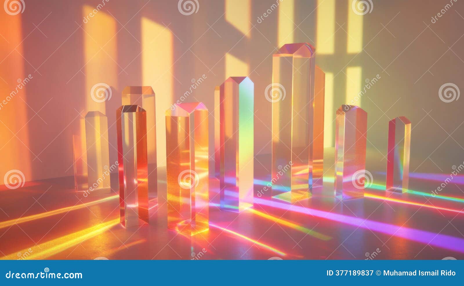 Colorful Prisms Set Isolated On White Background Cartoon Vector ...