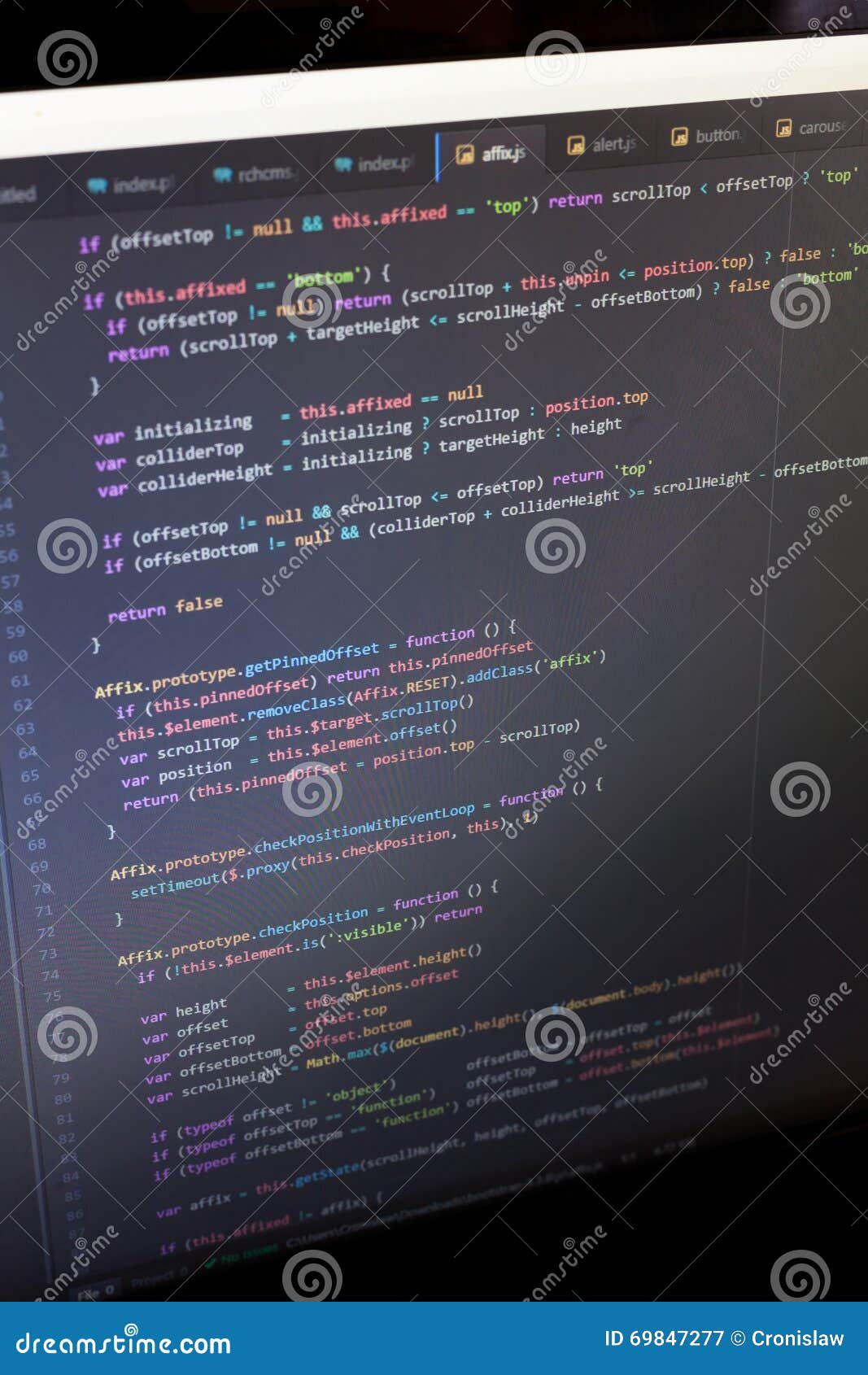 Colorful Programming Php And Html Code On A Monitor Php Language Code Closeup Backend