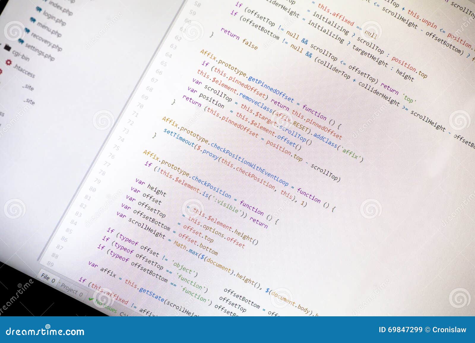 Colorful Programming Php And Html Code On A Monitor Php Language Code Closeup Backend