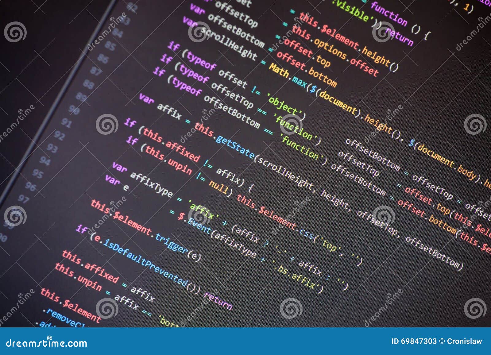 Colorful Programming Php And Html Code On A Monitor Php Language Code Closeup Backend