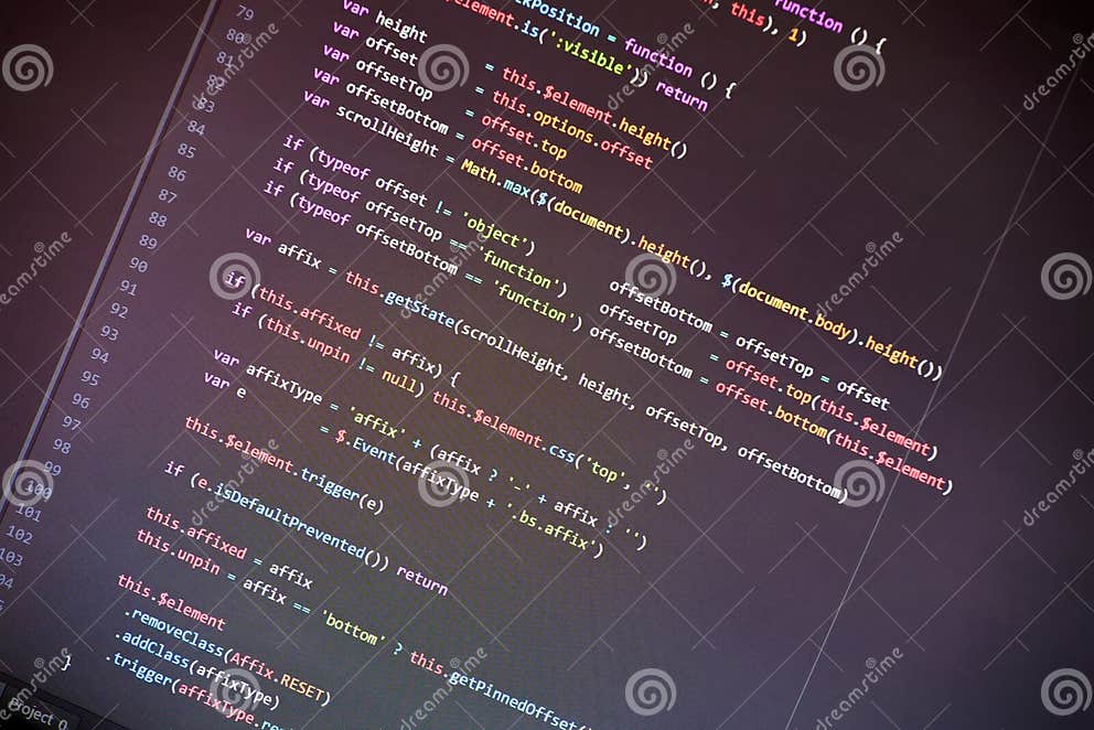 Colorful Programming Php And Html Code On A Monitor Stock Image Image Of Development Screen