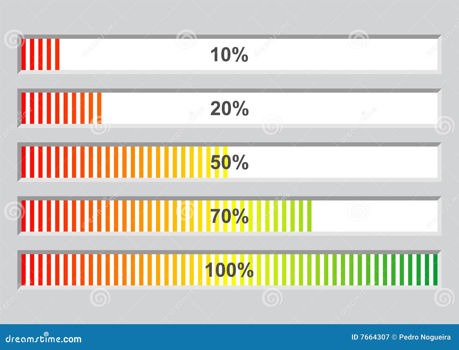 Colorful progress bars stock vector. Illustration of bars - 7664307