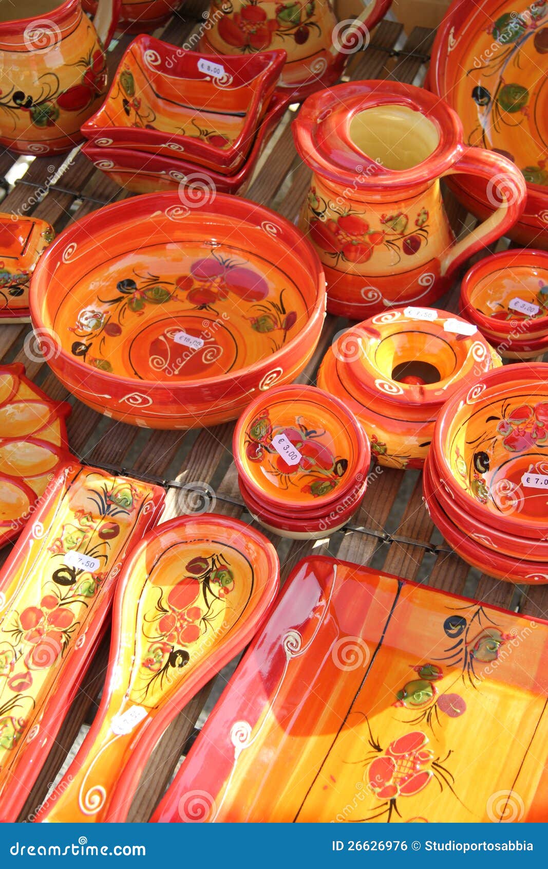 Colorful Provencal Pottery stock photo. Image of decoration - 26626976