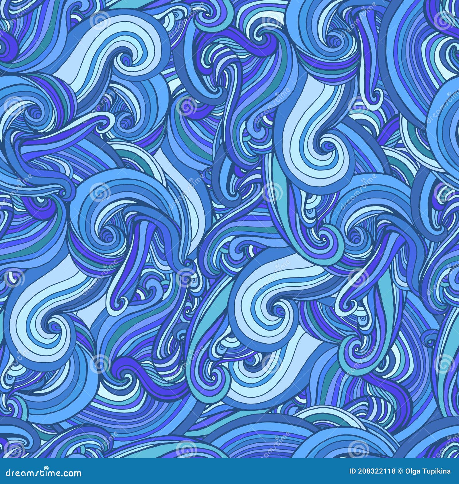 Colorful Psychedelic Abstract Decorative Waves Seamless Pattern, in ... Colorful Psychedelic Abstract Decorative Waves Seamless Pattern, in ...