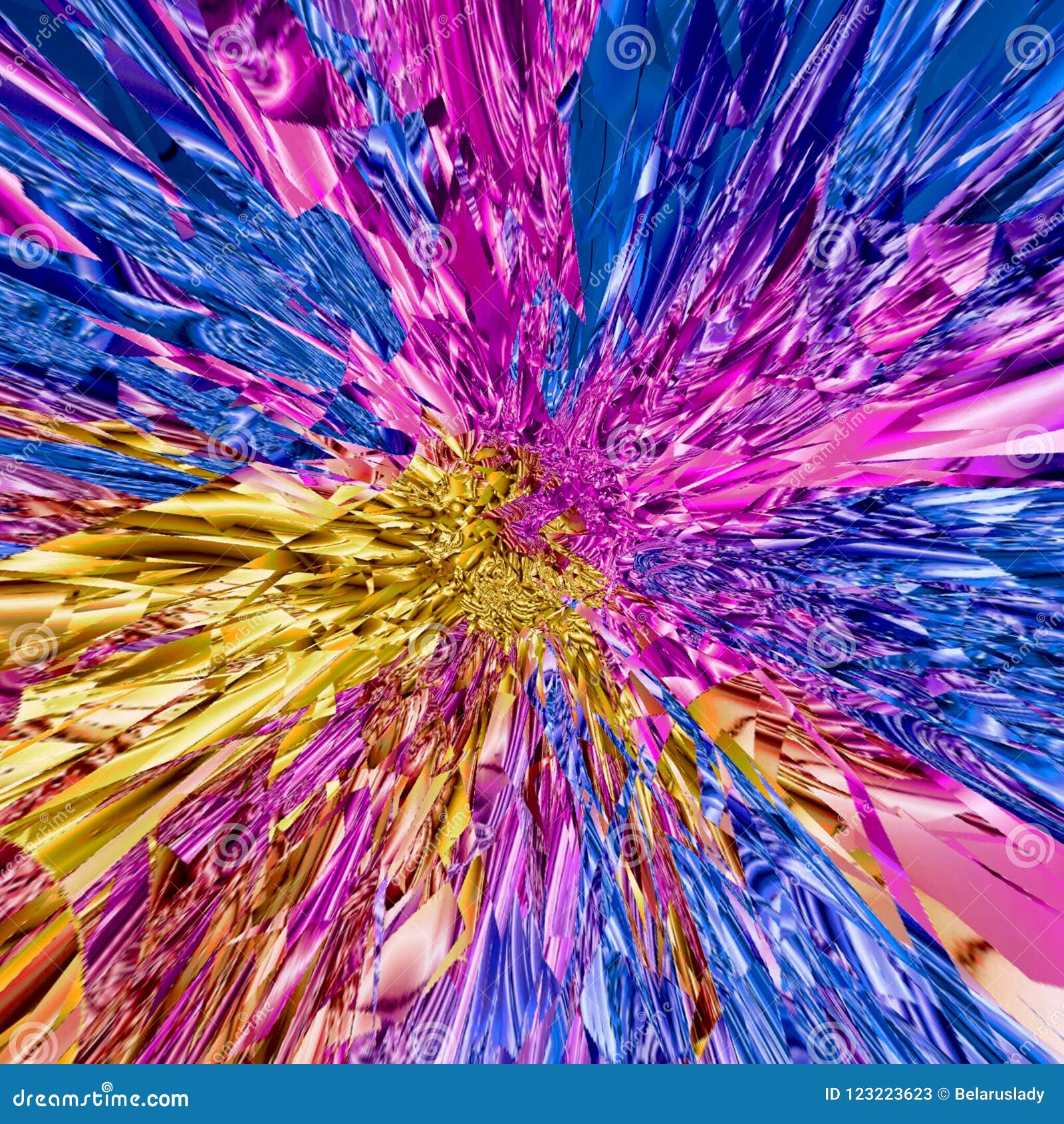 Colorful Psychedelic Explosion of Universal Energy Stock Illustration ...