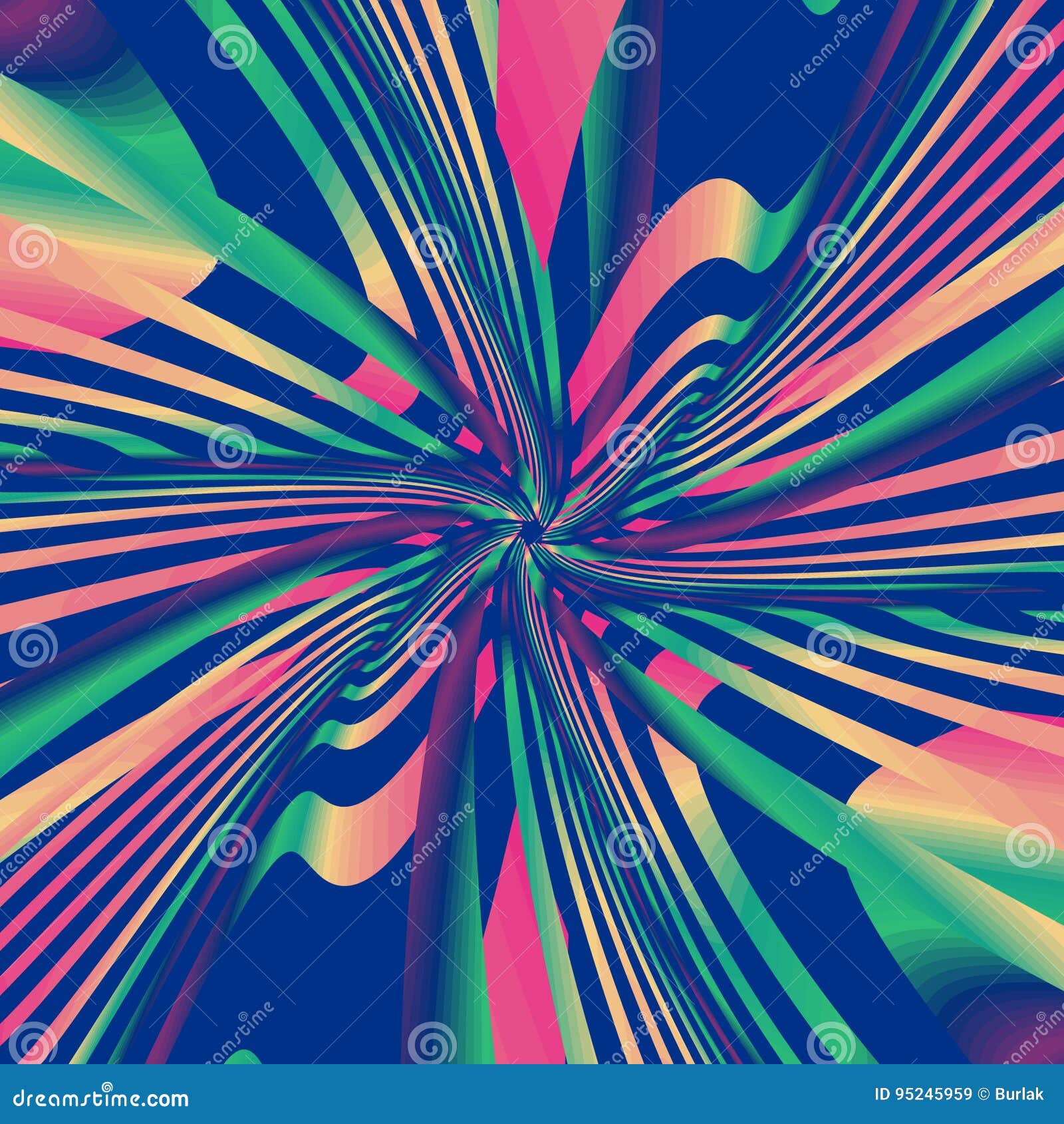 Colorful Psychedelic Pattern Stock Vector - Illustration of attractive ...