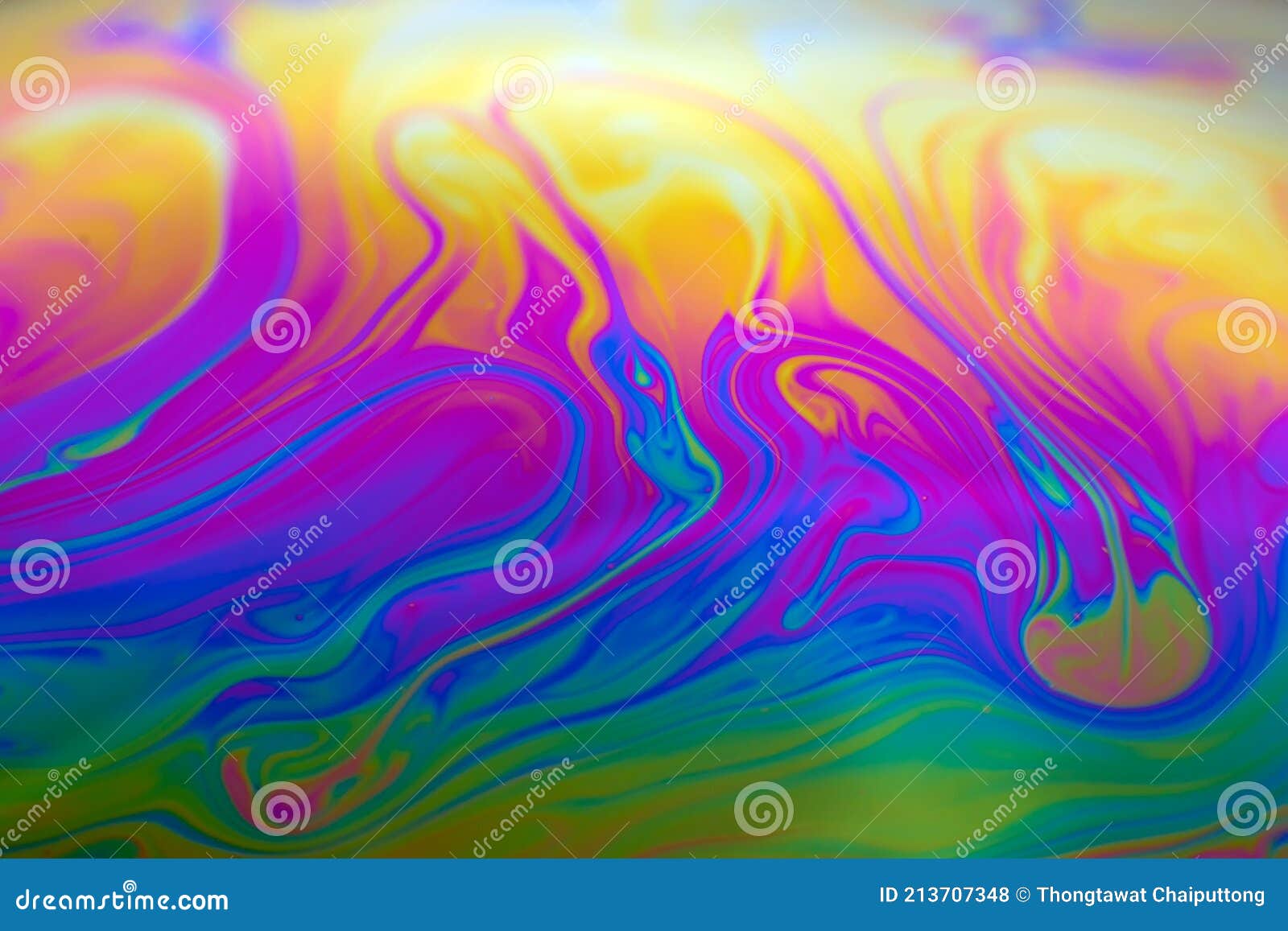Colourful Psychedelic Soap Bubble Refractions Pattern Macro. Stock ...